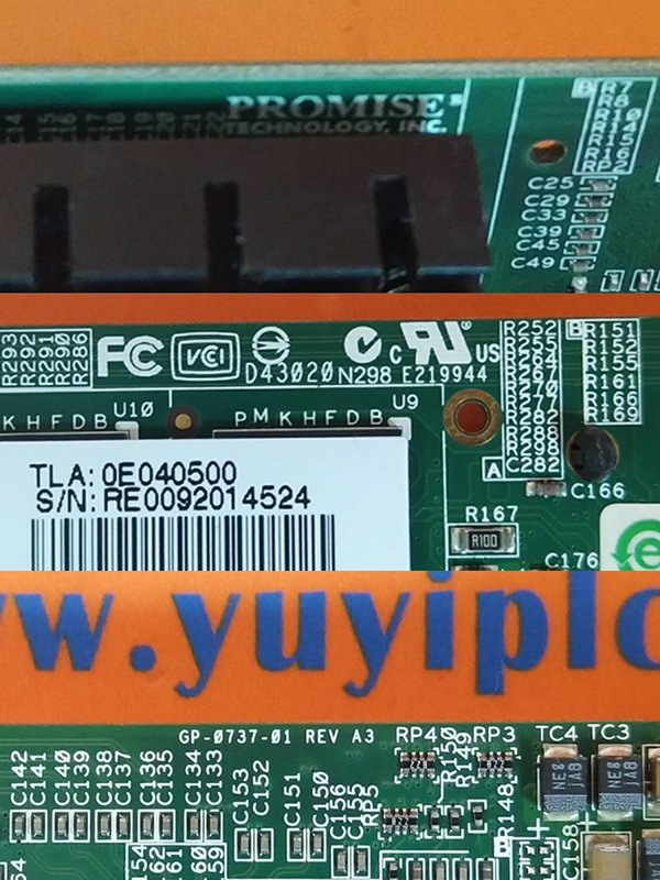 PROMISE TECHNOLOGY D43020 GP-0737-01 REV.A3 PCI CARD - PLC DCS SERVO ...
