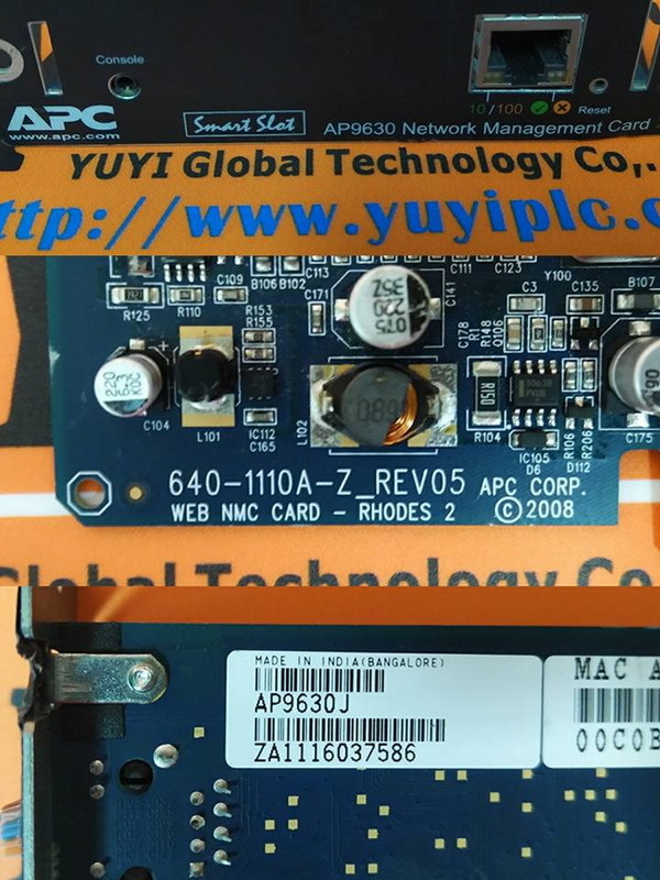 APC 640-1110A-Z_REV05 WEB NMC CARD-RHOES 2 AP9630J - 裕益科技自動化設備可程式編碼器PLC ...