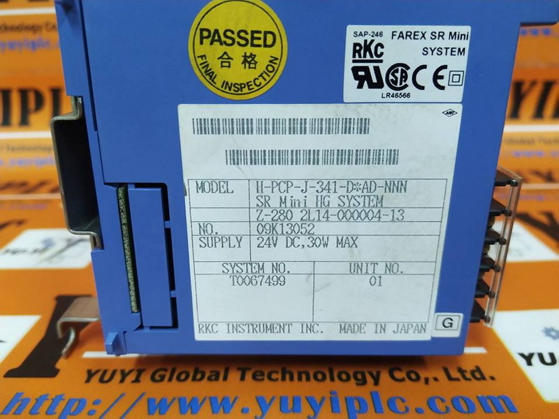 RKC H-PCP-J-341-D*AD-NNN SR MINI HG SYSTEM - 裕益科技自動化設備可程式編碼器PLC分散式控制系統DCS