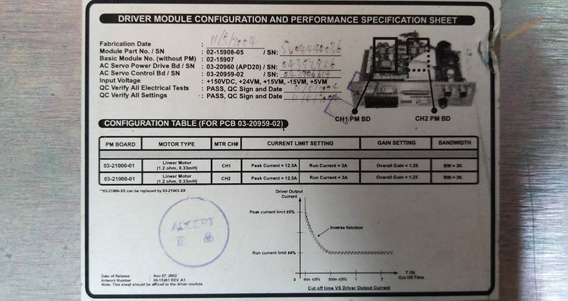 ASM 02-15908-05 REV.B AC SERVO DRIVER MODULE - 裕益科技自動化設備可程式編碼器PLC分散式控制系統DCS