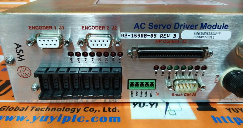 02-15908-05 REV.B ASM AC SERVO DRIVER MODULE - 裕益科技自動化設備可程式編碼器PLC分散式控制系統DCS