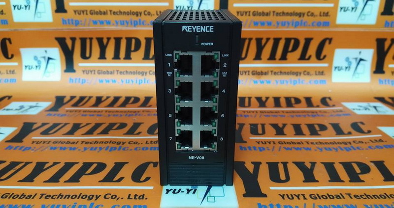 KEYENCE NE-V08 8PORT FAST ETHERNET SWITCH - PLC DCS SERVO Control MOTOR ...