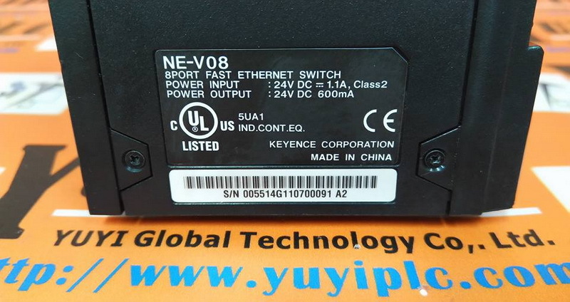 KEYENCE NE-V08 8PORT FAST ETHERNET SWITCH - PLC DCS SERVO Control MOTOR ...