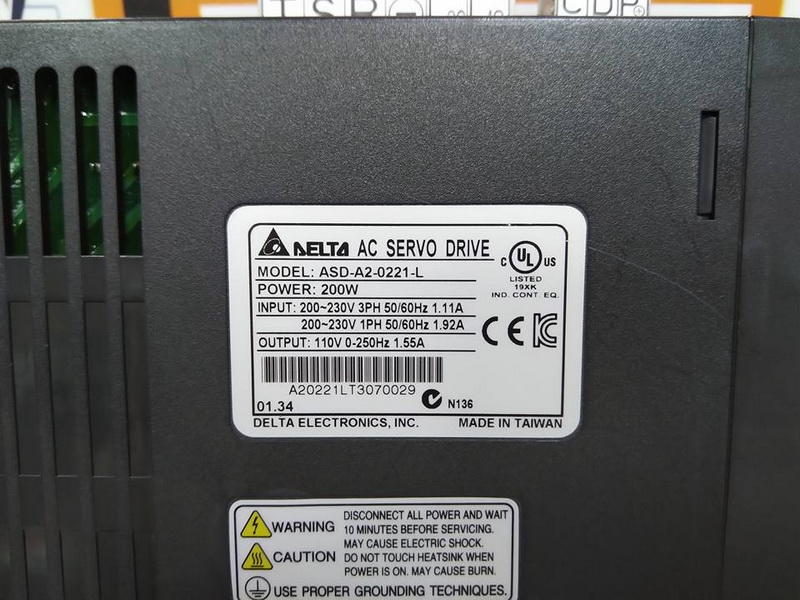 DELTA ASD-A2-0221-L AC SERVO DRIVE - 裕益科技自動化設備可程式編碼器PLC分散式控制系統DCS