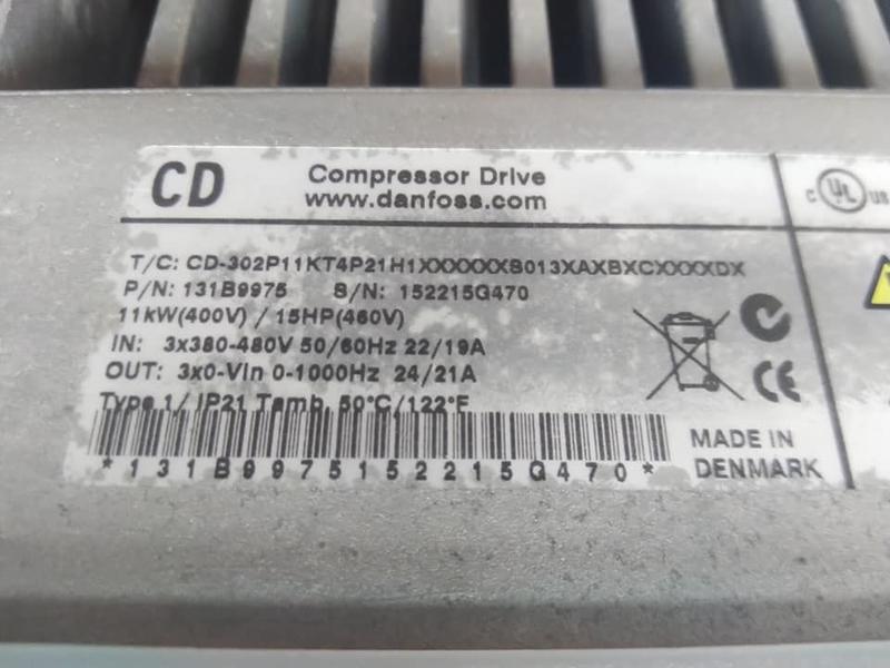 DANFOSS 131B9975 11KW/15HP COMPRESSOR DRIVE 1/IP21 Tamb - PLC DCS SERVO ...