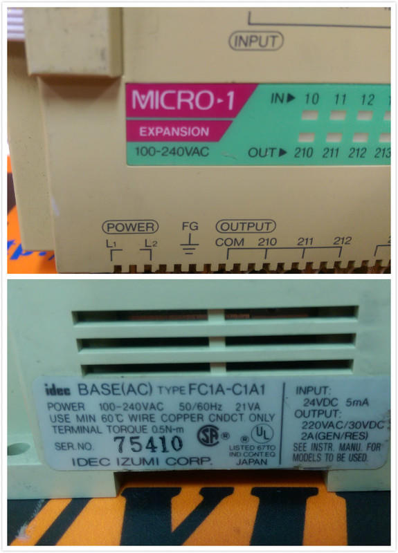 IDEC FC1A-C1A1 Micro-1 Expansion I/O Module - PLC DCS SERVO Control ...