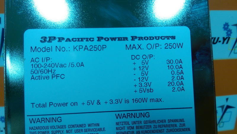 PACIFIC POWER PRODUCTS KPA250P Power Supply - 裕益科技自動化設備可程式編碼器PLC分散式控制系統DCS