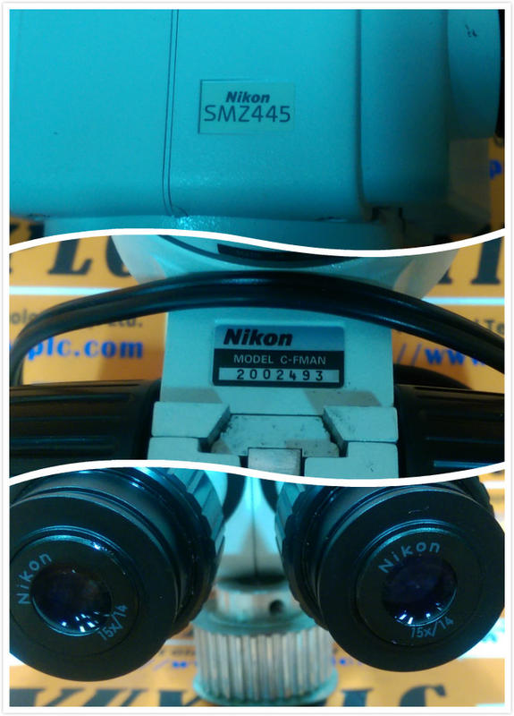 Nikon SMZ445 WITH C-FMAN Observation stereo microscope - PLC DCS SERVO ...