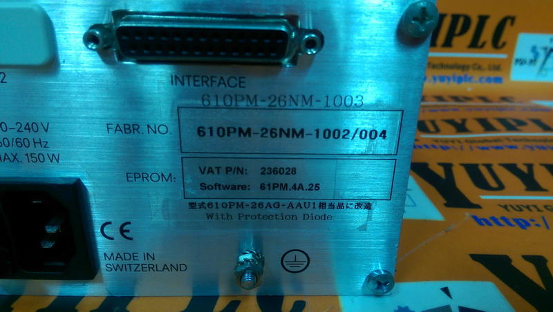 VAT PM-2 / 610PM-26NM-1002/004 236028 Pressure - 裕益科技自動化設備可程式編碼器PLC分散式 ...