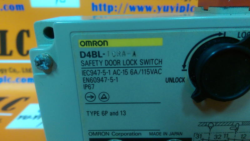 OMRON D4BL-1CRA-A Guard Lock Safety Door Switch - PLC DCS SERVO Control ...