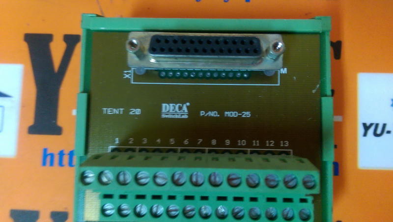 DECA MOD-25 D-SUB CONNECTOR MODULE - PLC DCS SERVO Control MOTOR POWER ...
