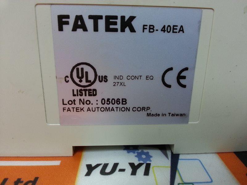 FATEK FACON -40EA PROGRAMMABLE CONTROLLER - 裕益科技自動化設備可程式編碼器PLC分散式控制系統DCS