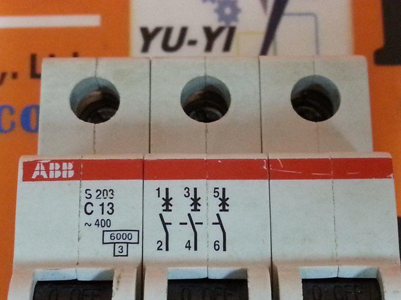 ABB S 203 C13 / S203-C13 CIRCUIT BREAKER - 裕益科技自動化設備可程式編碼器PLC分散式控制系統DCS