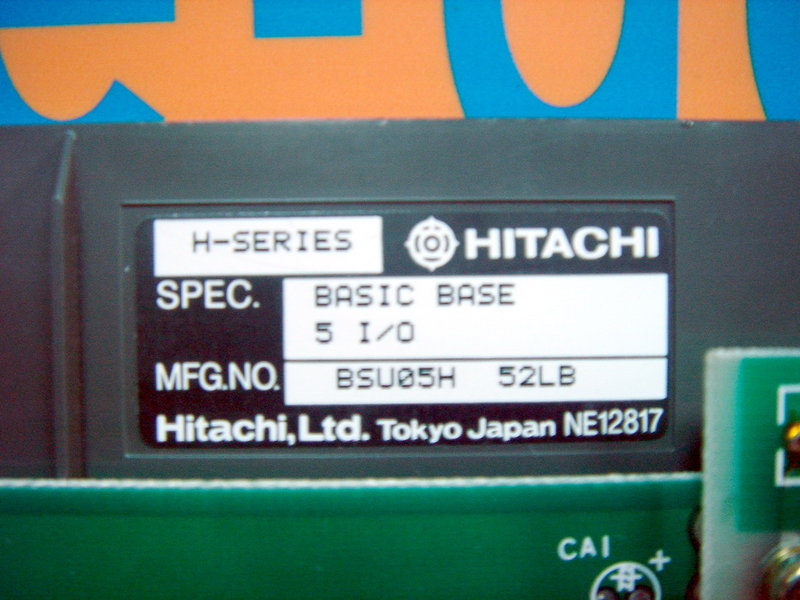 HITACHI H-SERIES BASIC BASE 5 I/O BSU05H - 裕益科技自動化設備可程式編碼器PLC分散式控制系統DCS