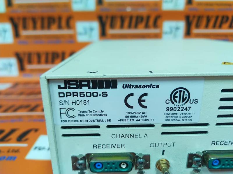 JSR SONIX ULTRASONICS DPR500-S DUEL/ RECEIVER - PLC DCS SERVO Control ...