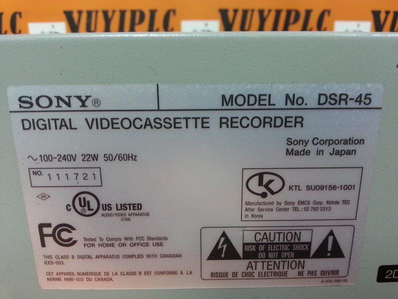 SONY DSR-45 DVCAM錄放影機 - 裕益科技自動化設備可程式編碼器PLC分散式控制系統DCS