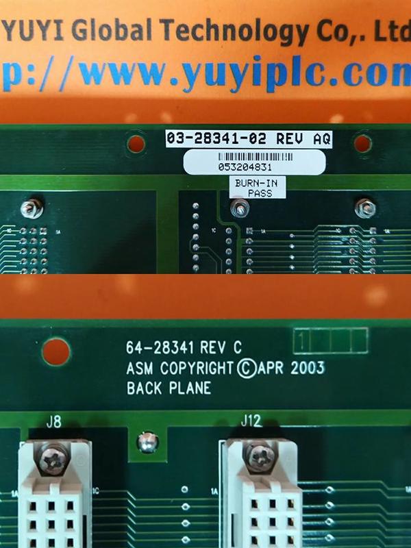 ASM 03-28341-02 REV AQ 64-28341 REV C WIRE BONDER BOARD - PLC DCS SERVO ...