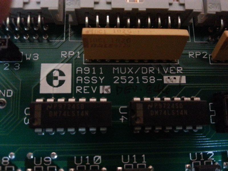 ELECTROGLAS A911 MUX/DRIVER 252158-001 REV K BOARD - 裕益科技自動化設備可程式編碼器PLC ...