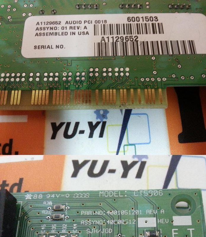 CREATIVE LABS AUDIO PCI 0018 SOUND CARD CT5806 - PLC DCS SERVO Control ...