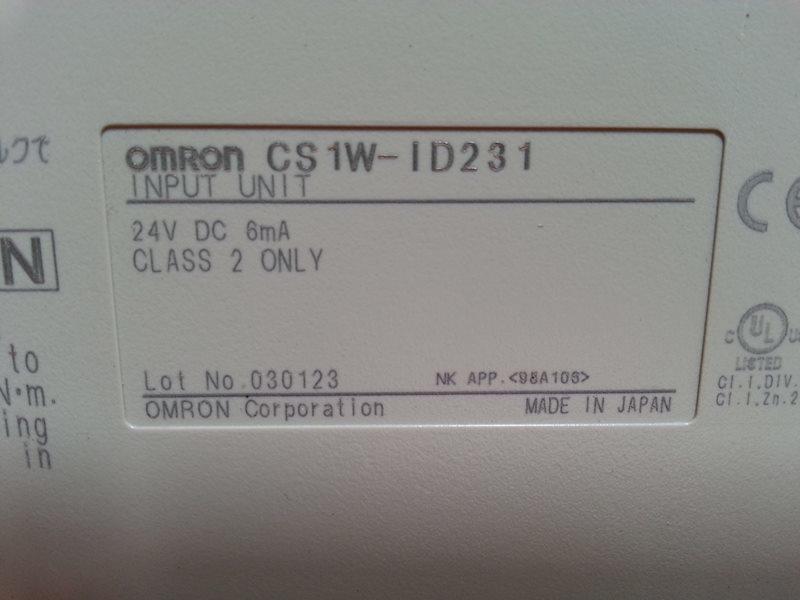 OMRON CS1W-ID231 PLC MODULE - 裕益科技自動化設備可程式編碼器PLC分散式控制系統DCS