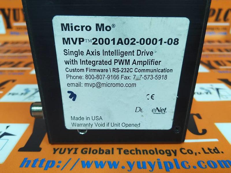 MICRO MO FAULHABER DEVICENET MVP 2001A02-0001-08 SINGLE AXIS DRIVE ...