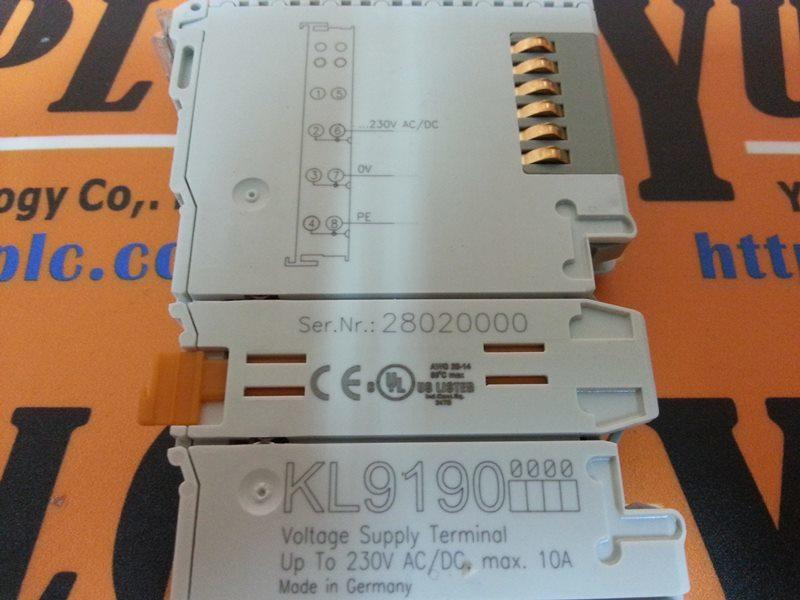 BECKHOFF KL9190 VOLTAGE SUPPLY TERMINAL - PLC DCS SERVO Control MOTOR ...