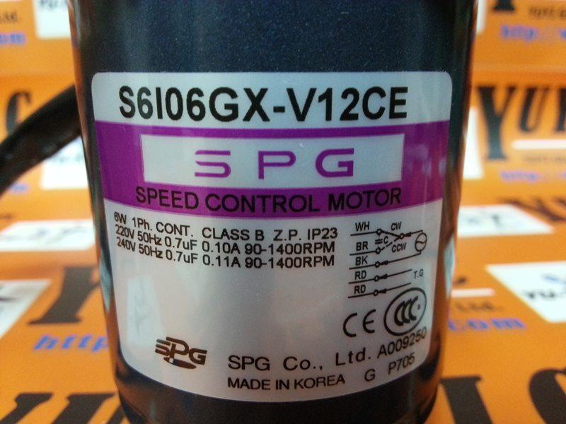 SPG S6106GX-V12CE SPEED CONTROL MOTOR -NEW - PLC DCS SERVO Control ...