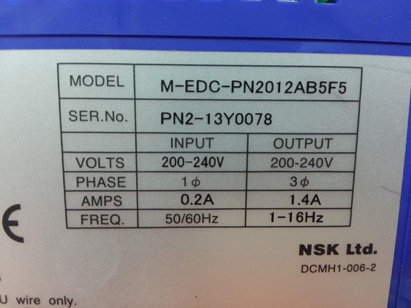 NSK M-EDC-PN2012AB5F5 SERVO DRIVER - 裕益科技自動化設備可程式編碼器PLC分散式控制系統DCS