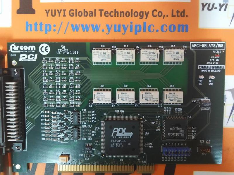 ARCOM CONTROL SYSTEMS APCI-RELAY8/IN8 PCI-BUS I/O CARD - PLC DCS SERVO ...
