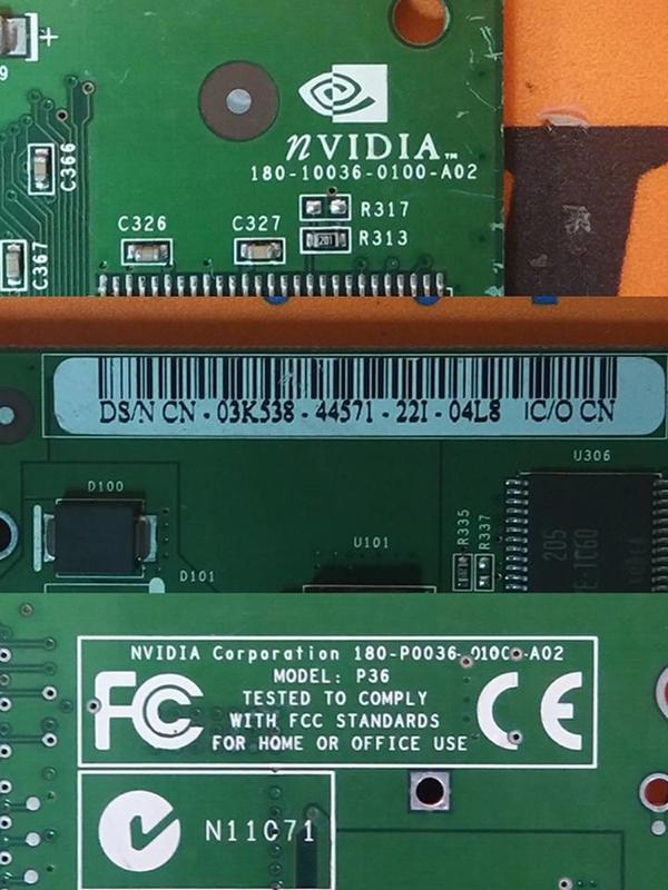 nVidia 64MB AGP Video Card P36 Dell CN-03K538-44571 GeForce - PLC DCS ...