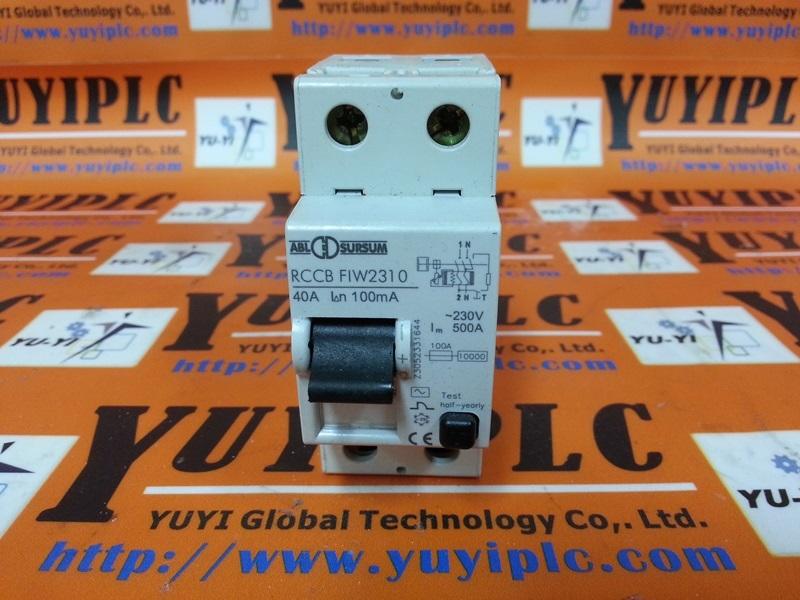 ABL SURSUM RCCB FIW2310 2-pin Breaker Relay - 裕益科技自動化設備可程式編碼器PLC分散式控制系統DCS