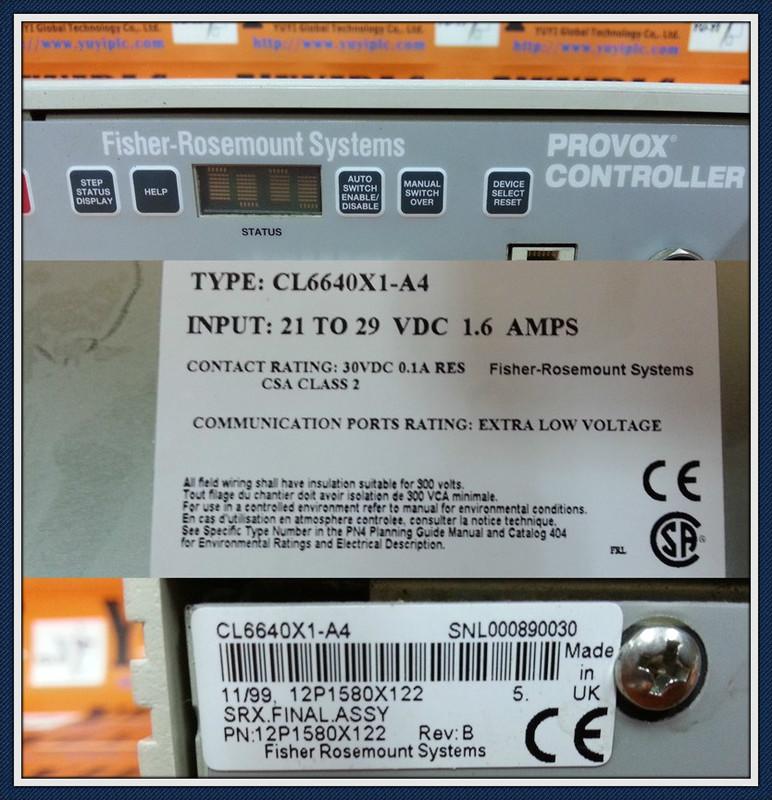 FISHER-ROSEMOUNT SYSTEMS CL6640X1-A4 PN:12P1580X122 - PLC DCS SERVO ...