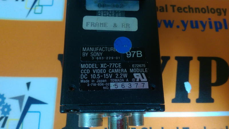 SONY XC-77CE CCD Video Camera - 裕益科技自動化設備可程式編碼器PLC分散式控制系統DCS