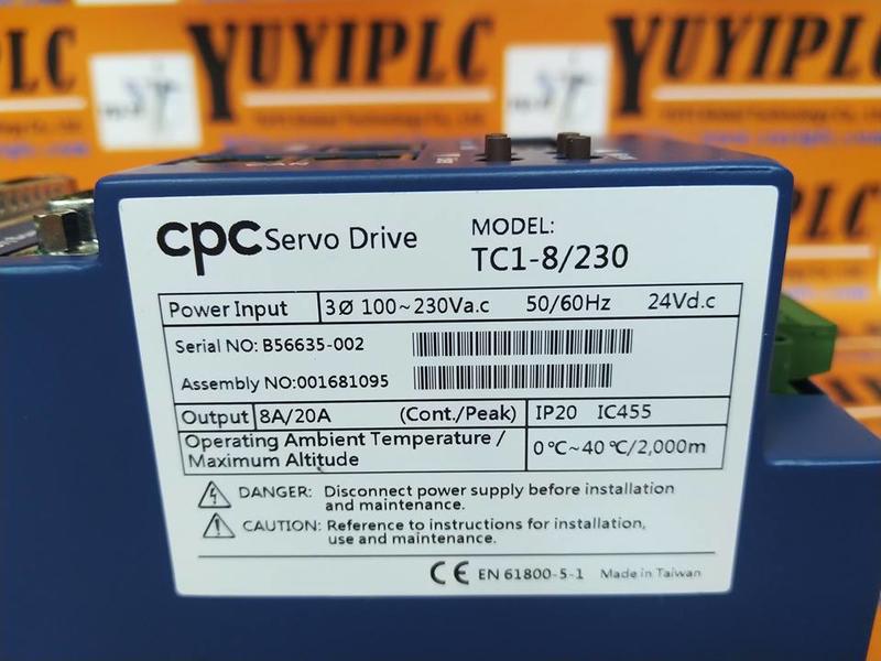 CPC TC1-8/230 SERVO DRIVE - 裕益科技自動化設備可程式編碼器PLC分散式控制系統DCS