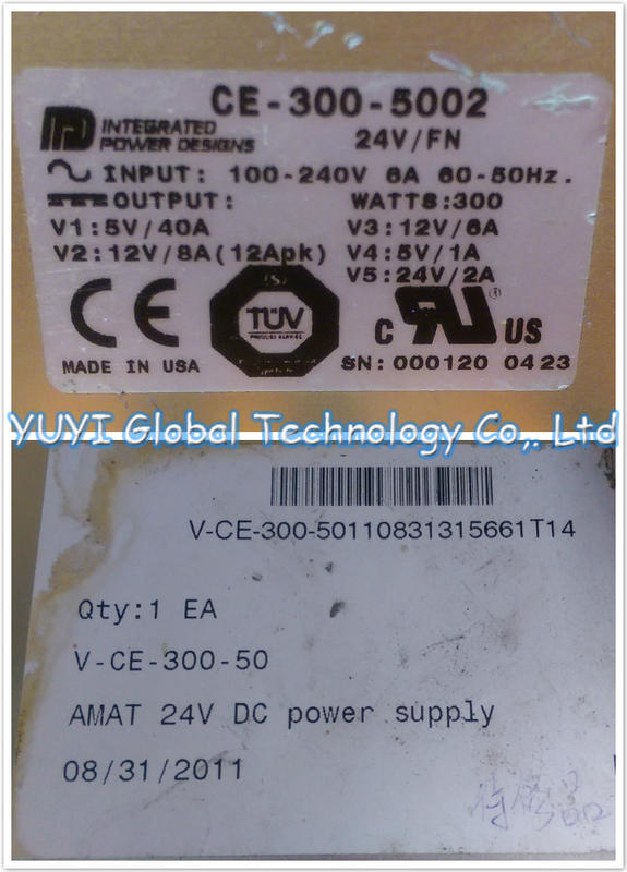 INTEGRATED POWER DESIGNS CE-300-5002 POWER SUPPLY - 裕益科技自動化設備可程式編碼器PLC ...