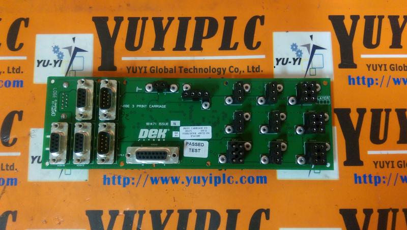 DEK 181471 NODE 3 PRINT CARRIAGE - PLC DCS SERVO Control MOTOR POWER ...