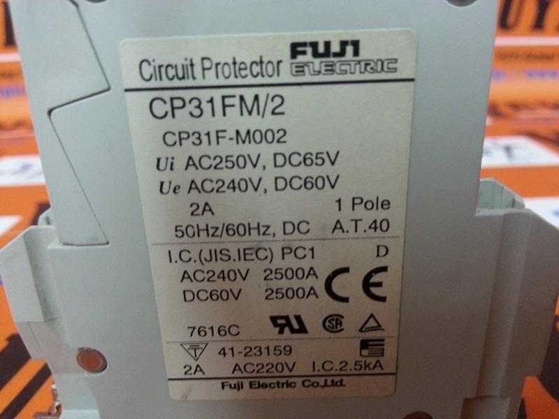 FUJI CP31FM/2 Circuit Protector CP31F-M002 2A 1 Pole - PLC DCS SERVO ...