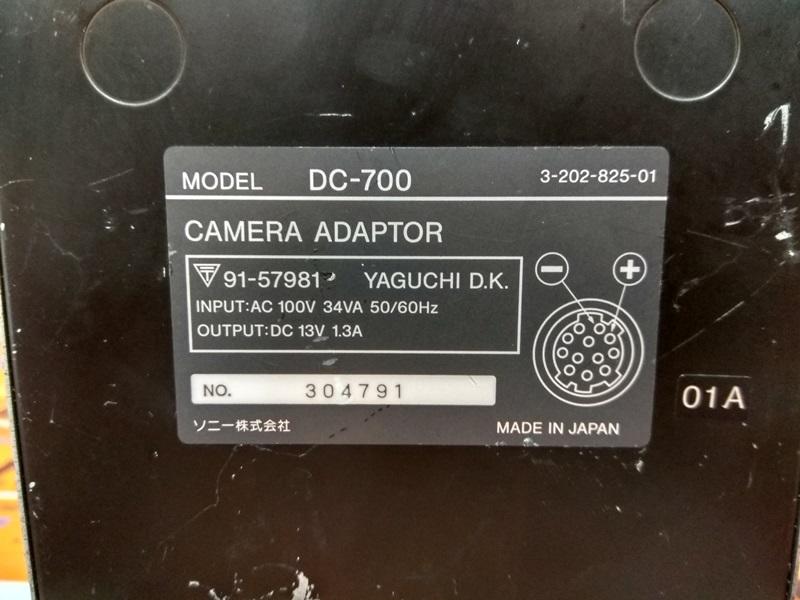 SONY DC-700 CAMERA ADAPTOR - 裕益科技自動化設備可程式編碼器PLC分散式控制系統DCS