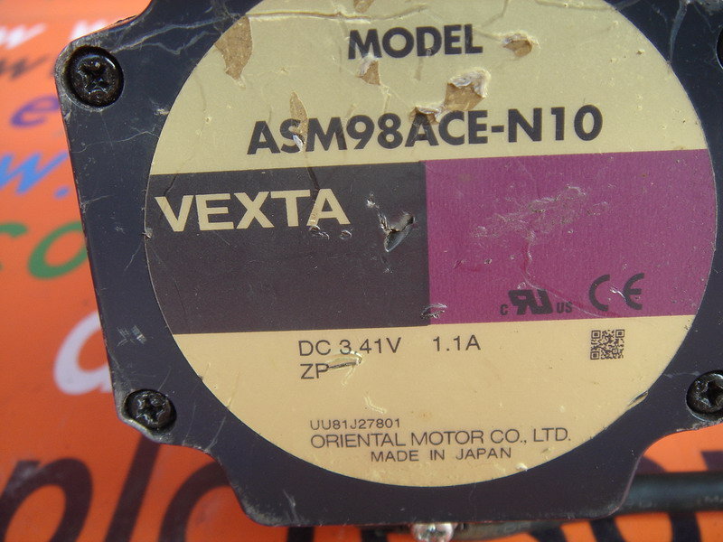 ORIENTAL VEXTA ASM98ACE-N10 MOTOR DC 3.41V 1.1A - PLC DCS SERVO Control ...