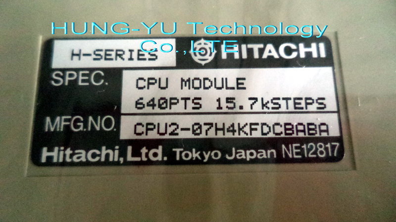 HITACHI H-SERIES CPU MODULE CPU2-07H4KFDCBABA - PLC DCS SERVO Control ...