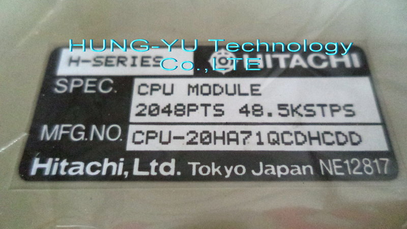 HITACHI H-SERIES CPU MODULE CPU2-20HA71QCDHCDD - PLC DCS SERVO Control ...