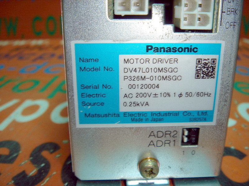 PANASONIC MOTOR DRIVER DV47L010MSGC P326M-010MSGC - PLC DCS SERVO ...