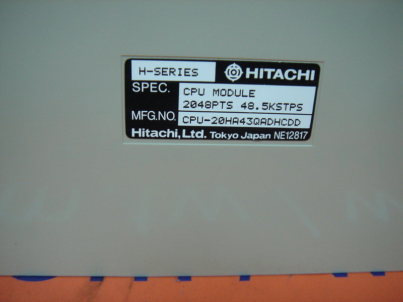 HITACHI H-SERIES CPU MODULE CPU-20HA43QADHCDD - PLC DCS SERVO Control ...
