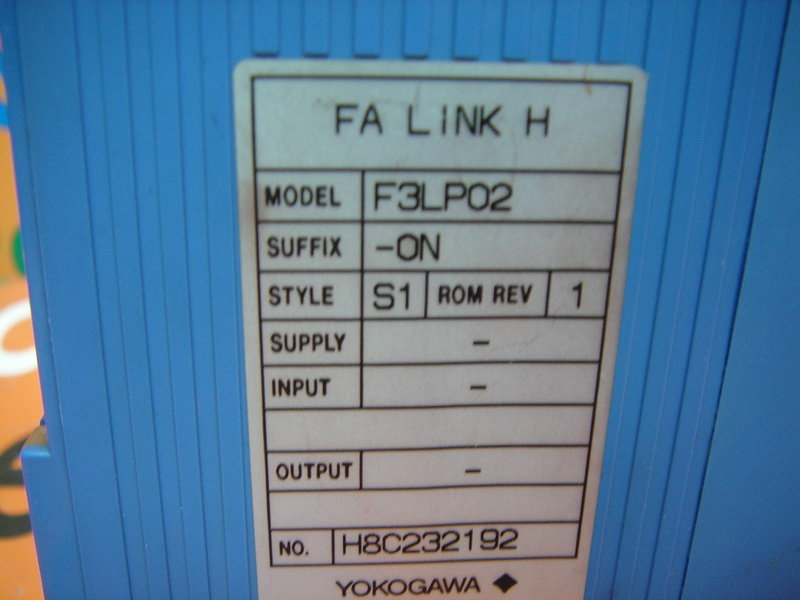 YOKOGAWA F3LP02-0N FA LINK H - 裕益科技自動化設備可程式編碼器PLC分散式控制系統DCS