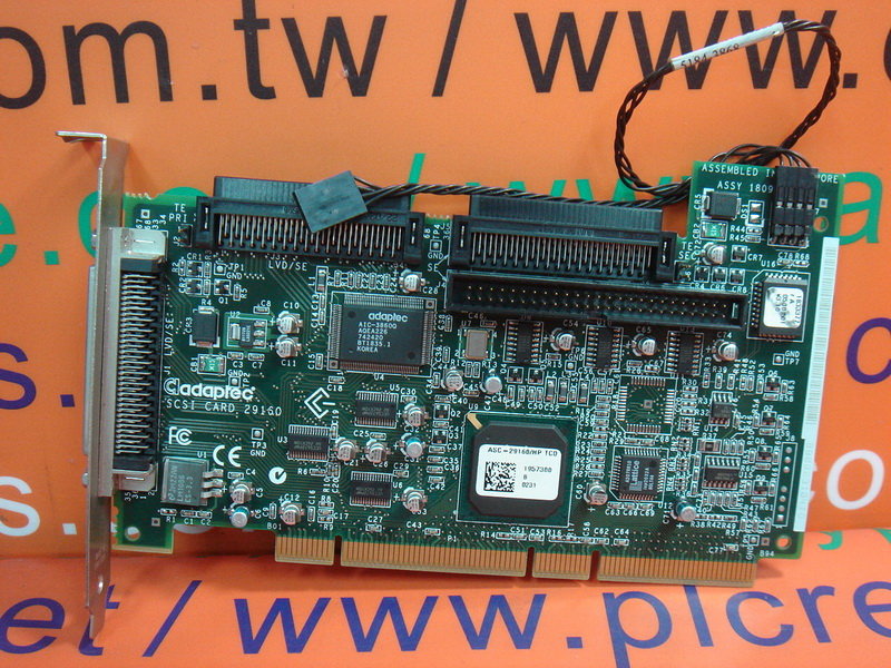 HP A1280-66502 / ADAPTEC SCSI CARD 29160 - 裕益科技自動化設備可程式編碼器PLC分散式控制系統DCS