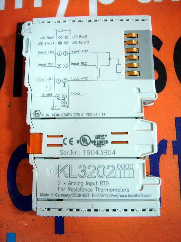 BECKHOFF 2 x ANALOG INPUT RTD MODULE KL3202 - PLC DCS SERVO Control ...