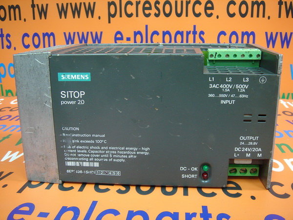 SIEMENS SITOP POWER20 6EP1436-1SH01 - 裕益科技自動化設備可程式編碼器PLC分散式控制系統DCS