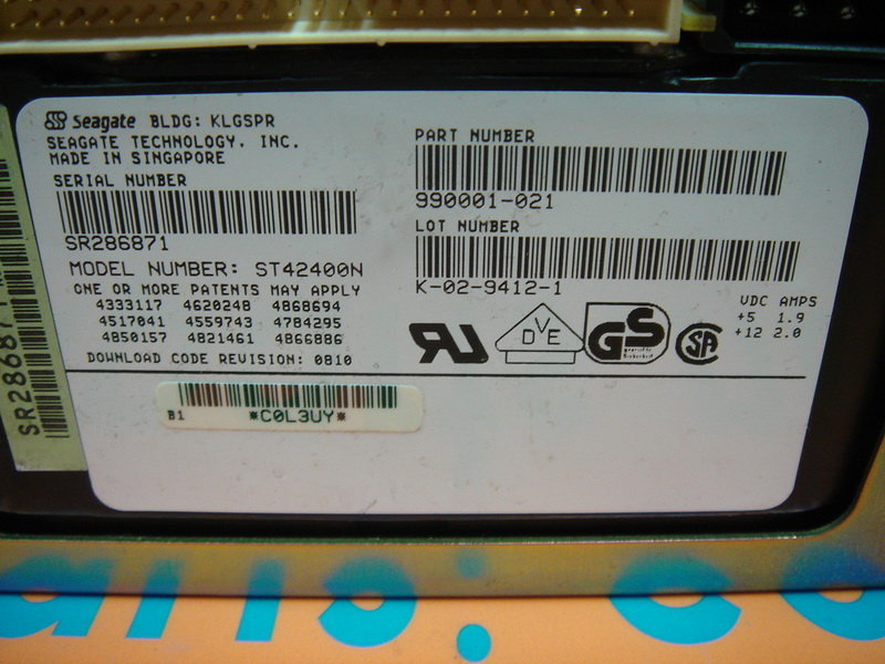 Seagate Hard Disk ST42400N / 990001-021 2.13GB 50PIN - PLC DCS SERVO ...