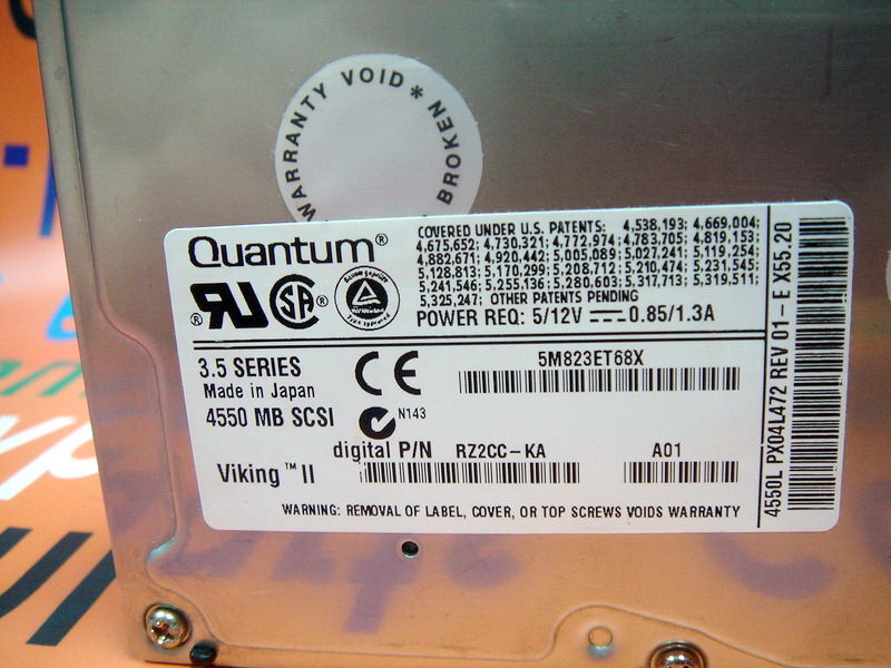 Quantum Hard Disk RZ2CC-KA / PX04L472 4.5GB 68PIN - PLC DCS SERVO ...
