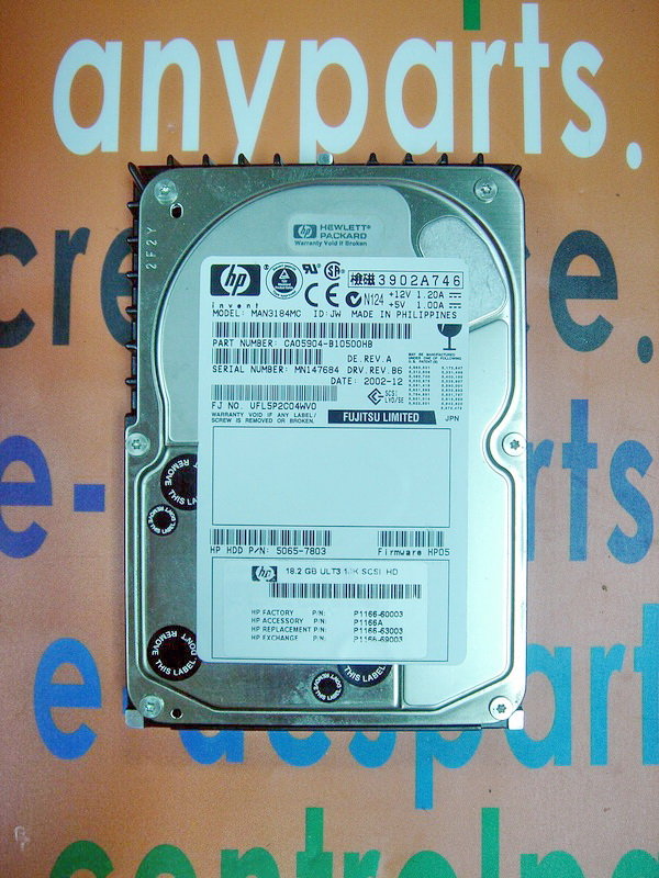 HP / FUJITSU Hard Disk MAN3184MC / CA05904-B10500HB 18.4GB 80PIN - PLC ...